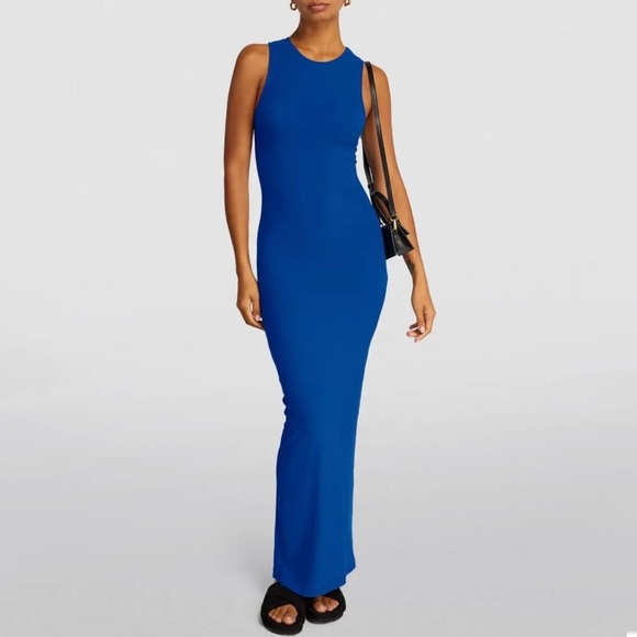 SKIMS | Dresses | Skims Blue Maxi Dress | Poshmark